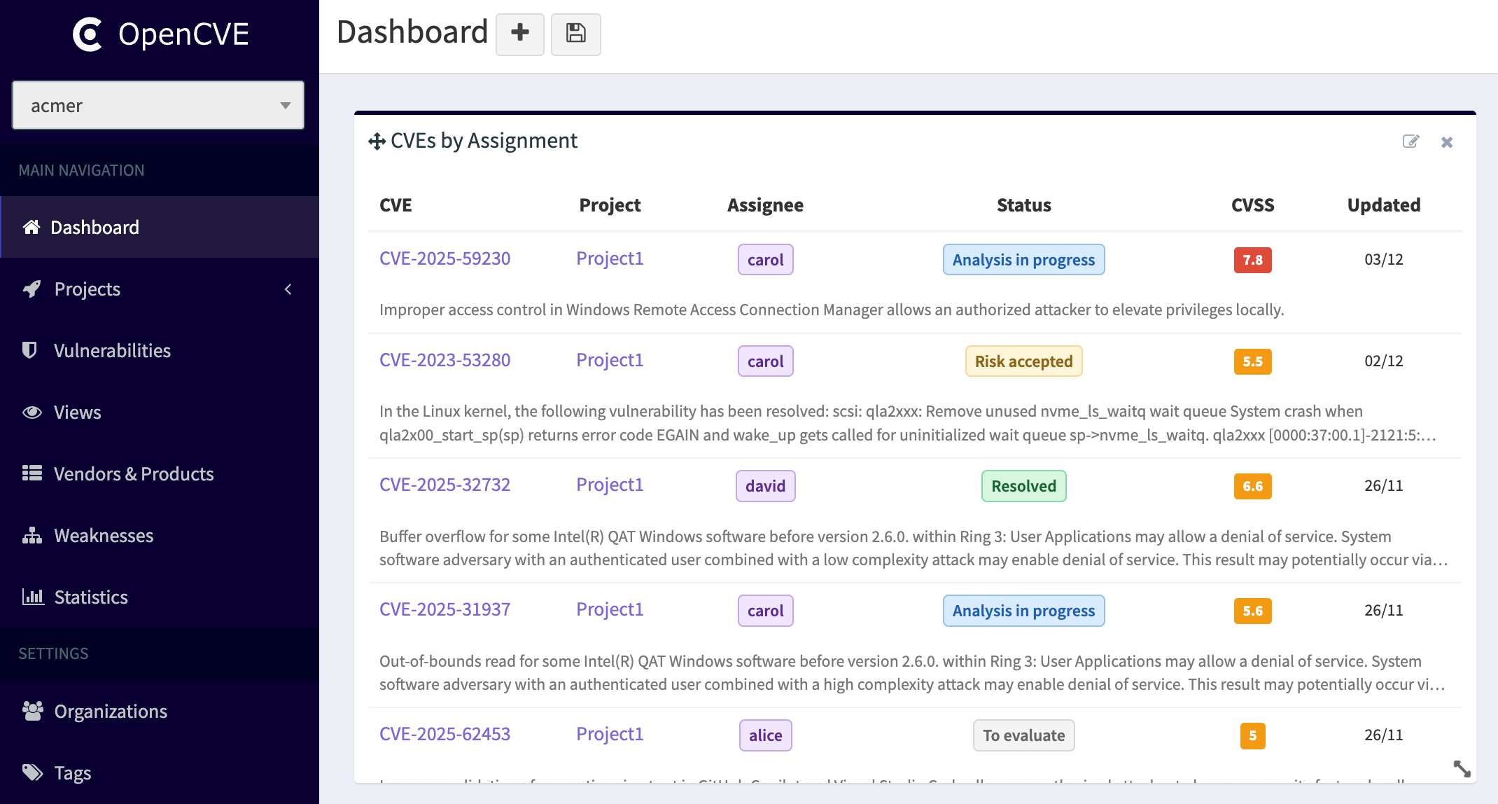 Introducing CVE Tracking | OpenCVE Documentation